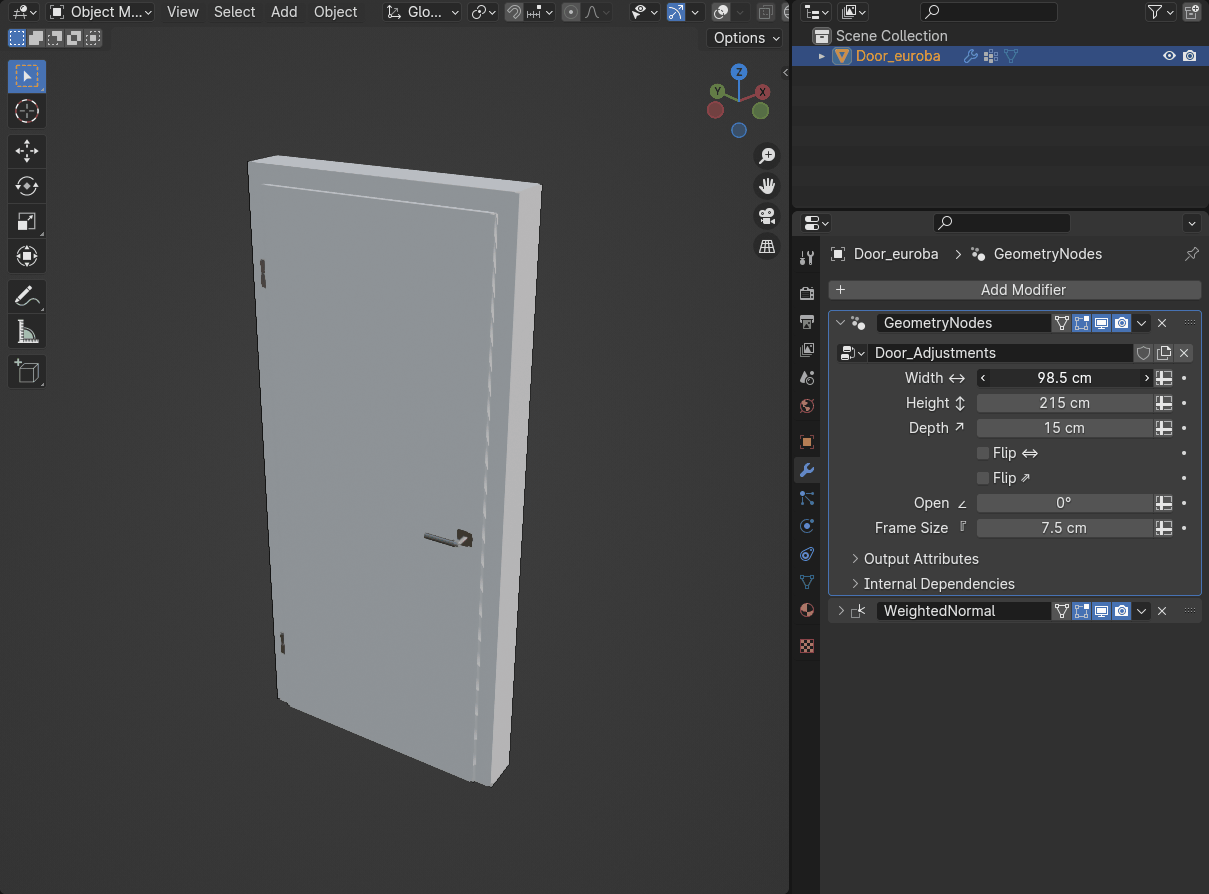 Procedural Doors Collection Blender Market
