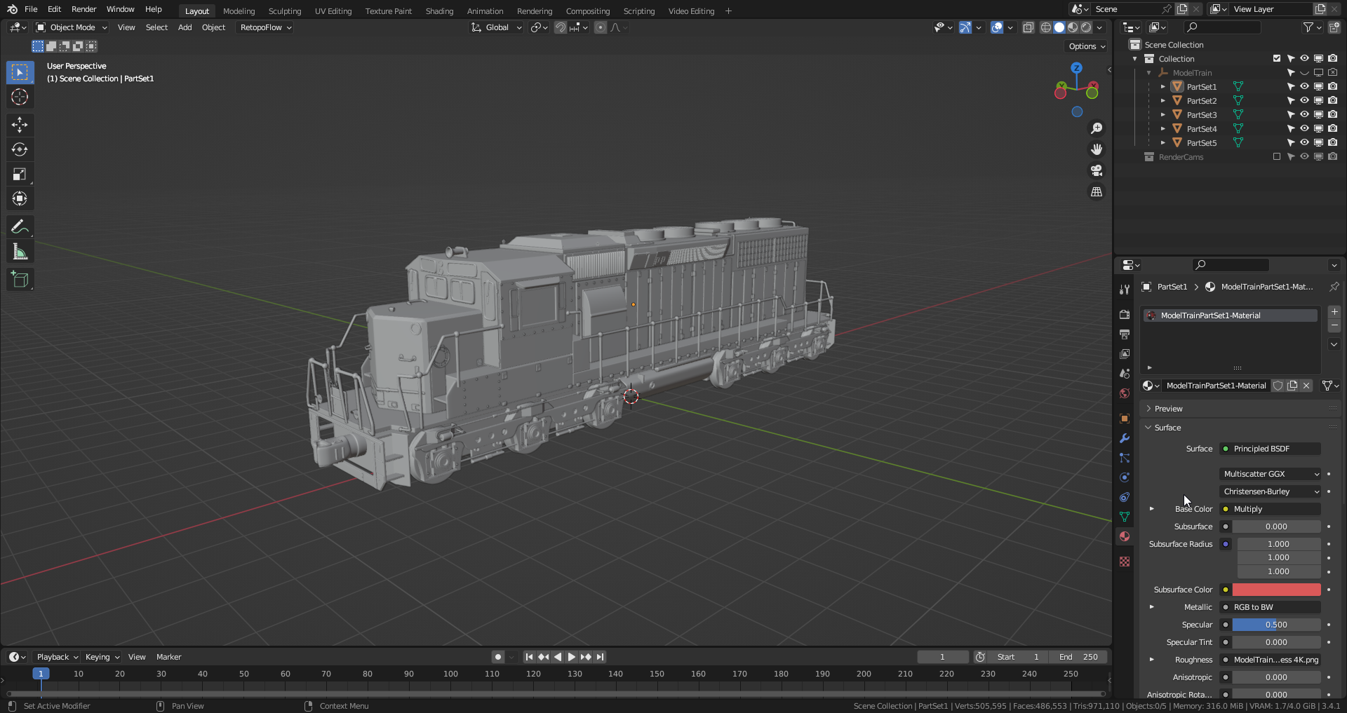 Model Train Collection - Blender Market