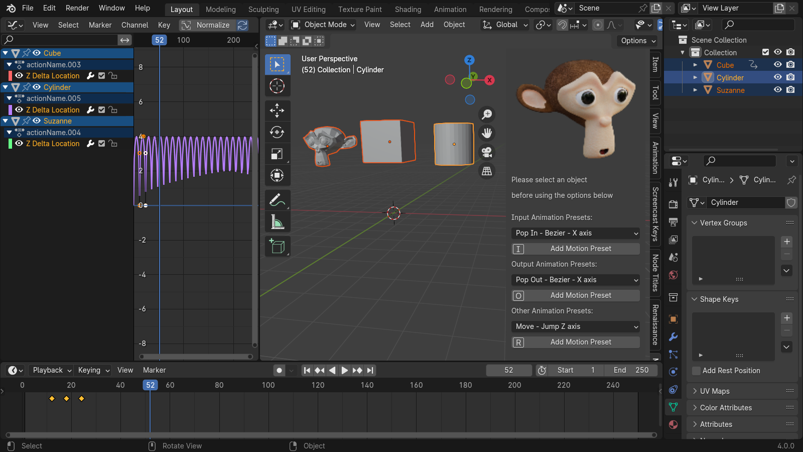 Motion Presets for Blender | BlenderNation Bazaar