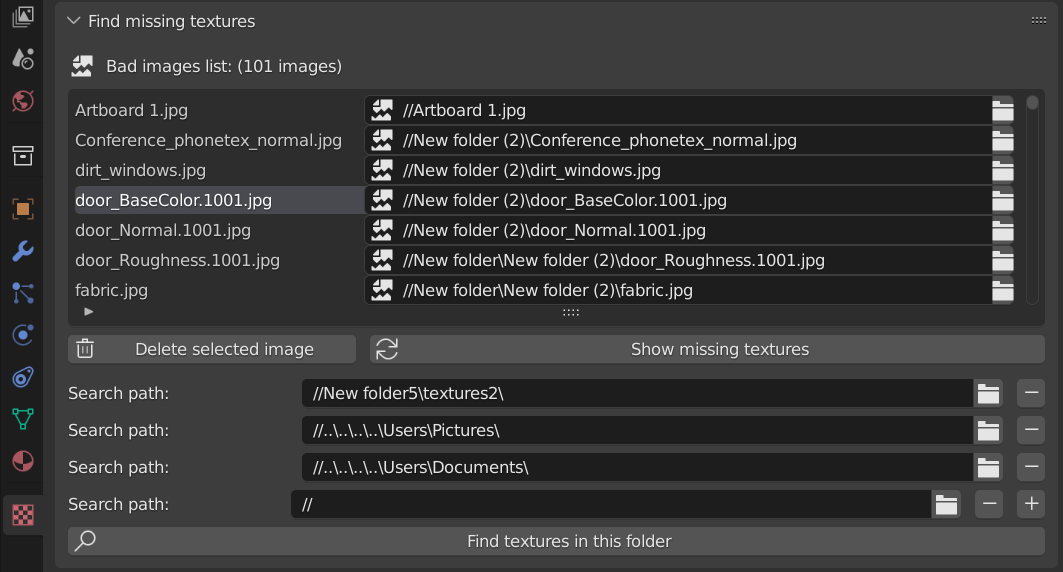 Find Missing Textures FMT Blender Market
