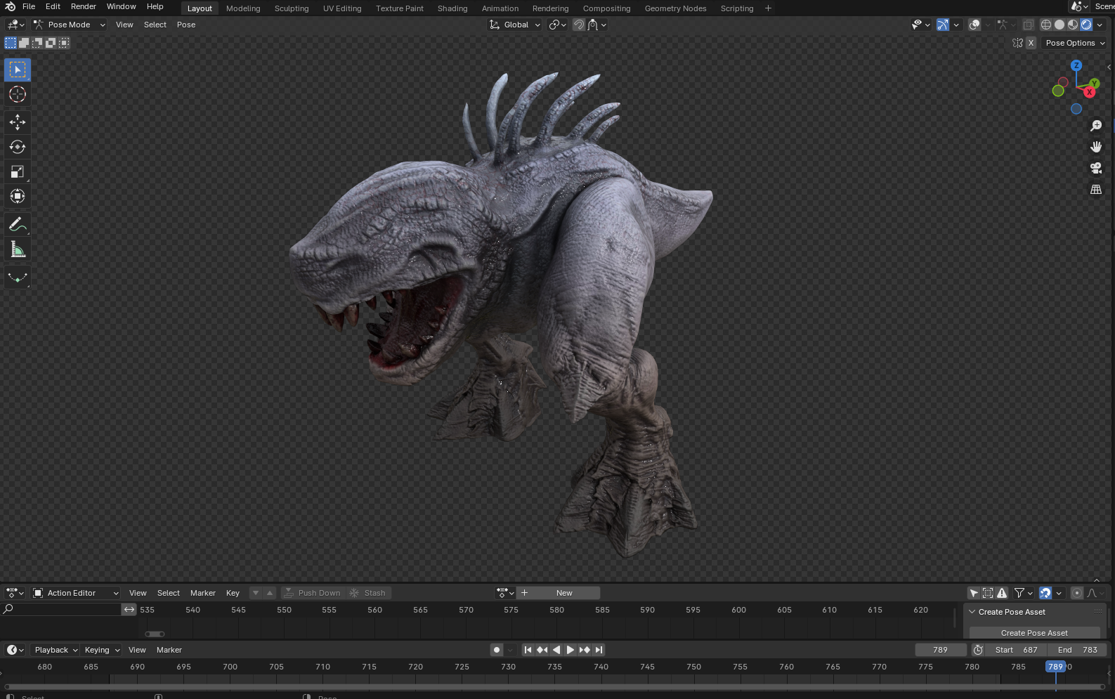 Two-Legged Creature - Gatekeeper - HiepVu - Blender Market