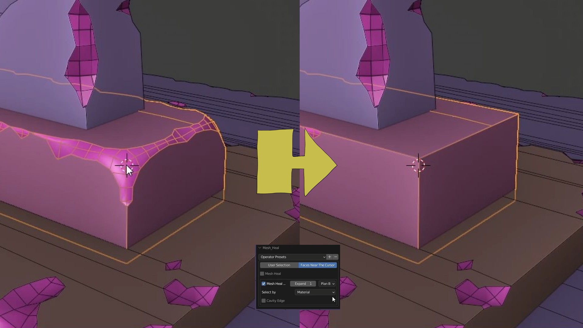 网格对象缺口修补插件 Mesh Heal – Blender插件-魔酷网