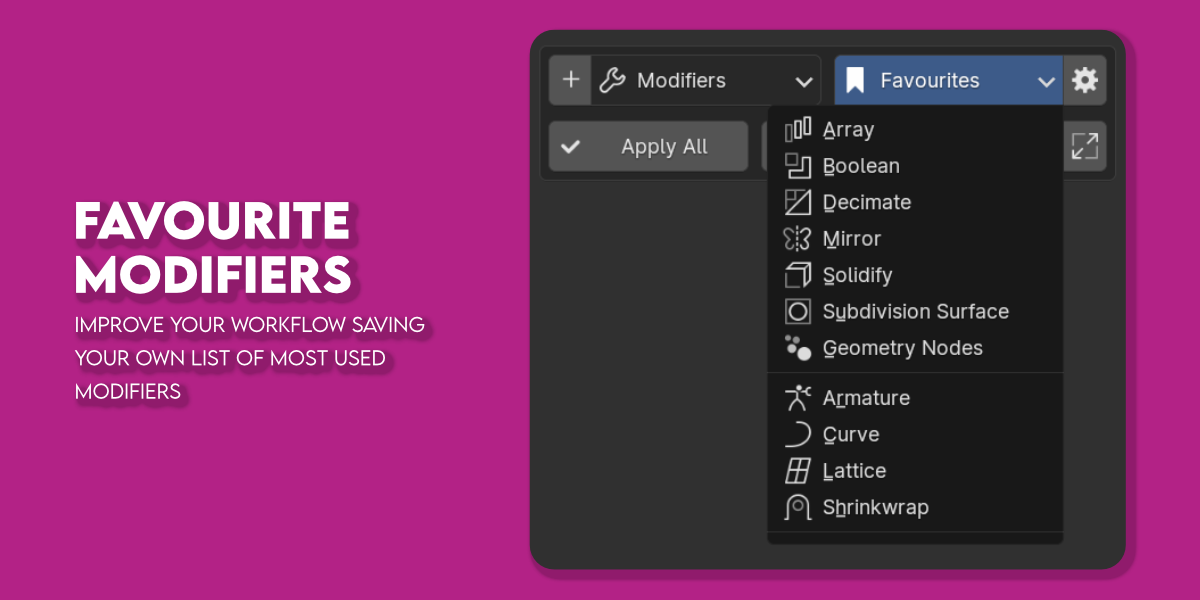 Modifiers Toolbox addon | BlenderNation Bazaar