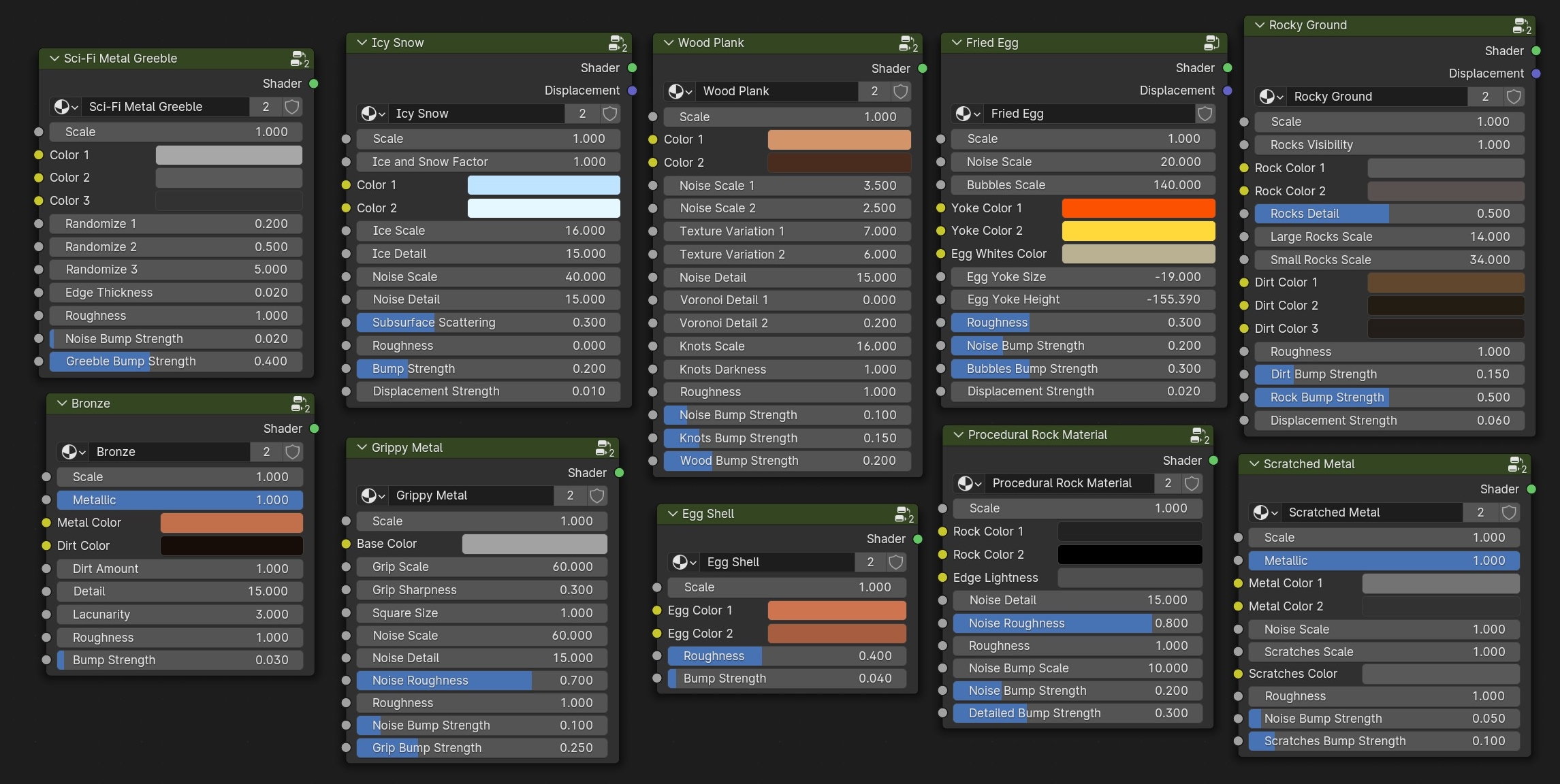 Blender Procedural Material Pack 18 Blendernation Bazaar