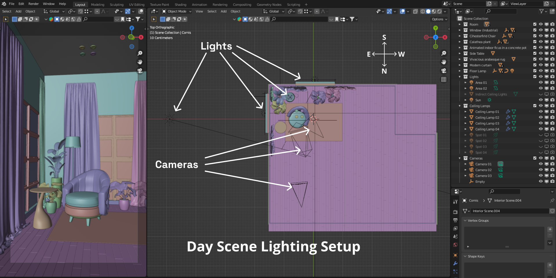 Pro Ready Interior Scene Lighting Setup For Blender - Blender Market