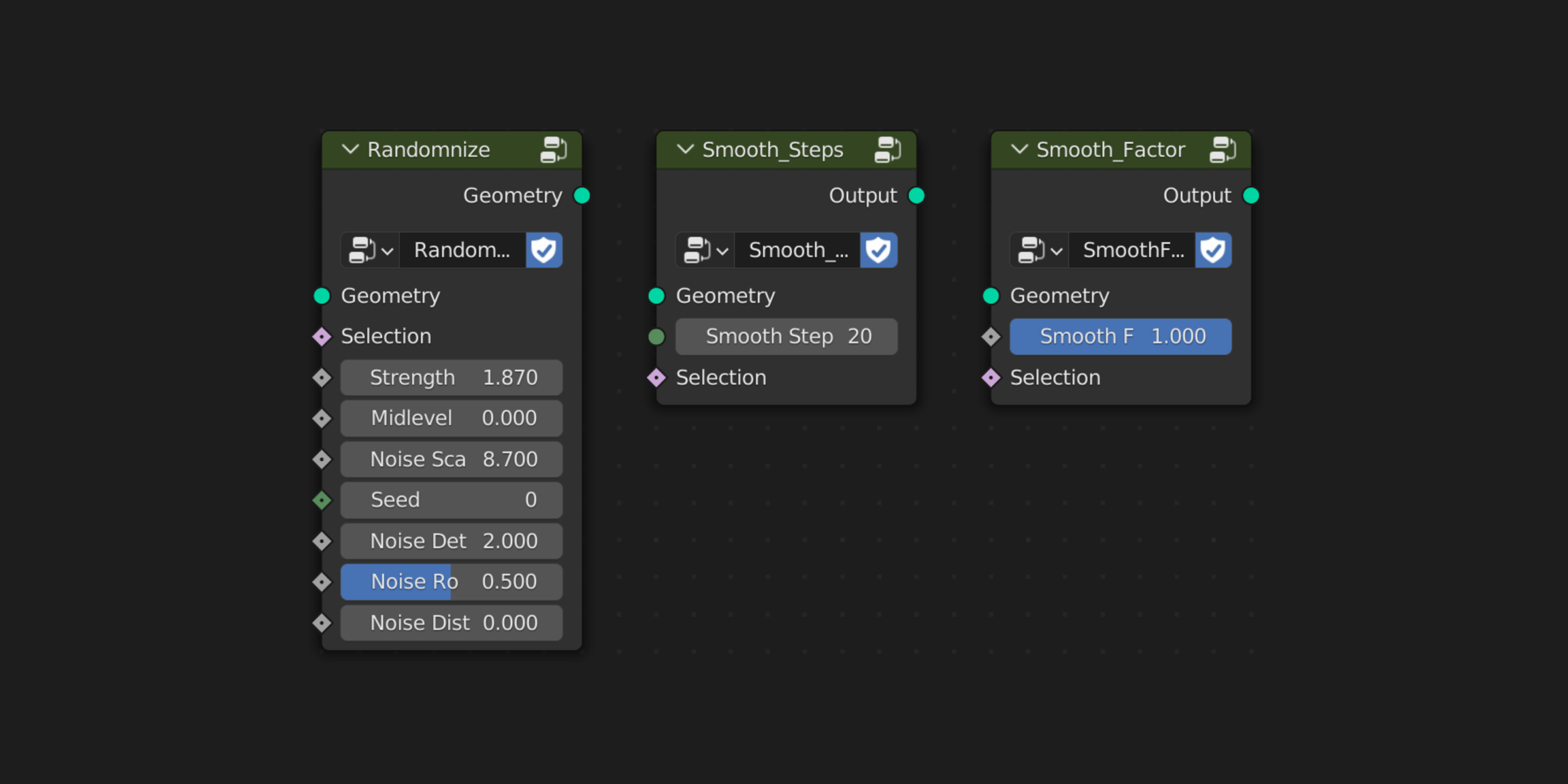 Geometry nodes, smooth, randomnize - Blender Market