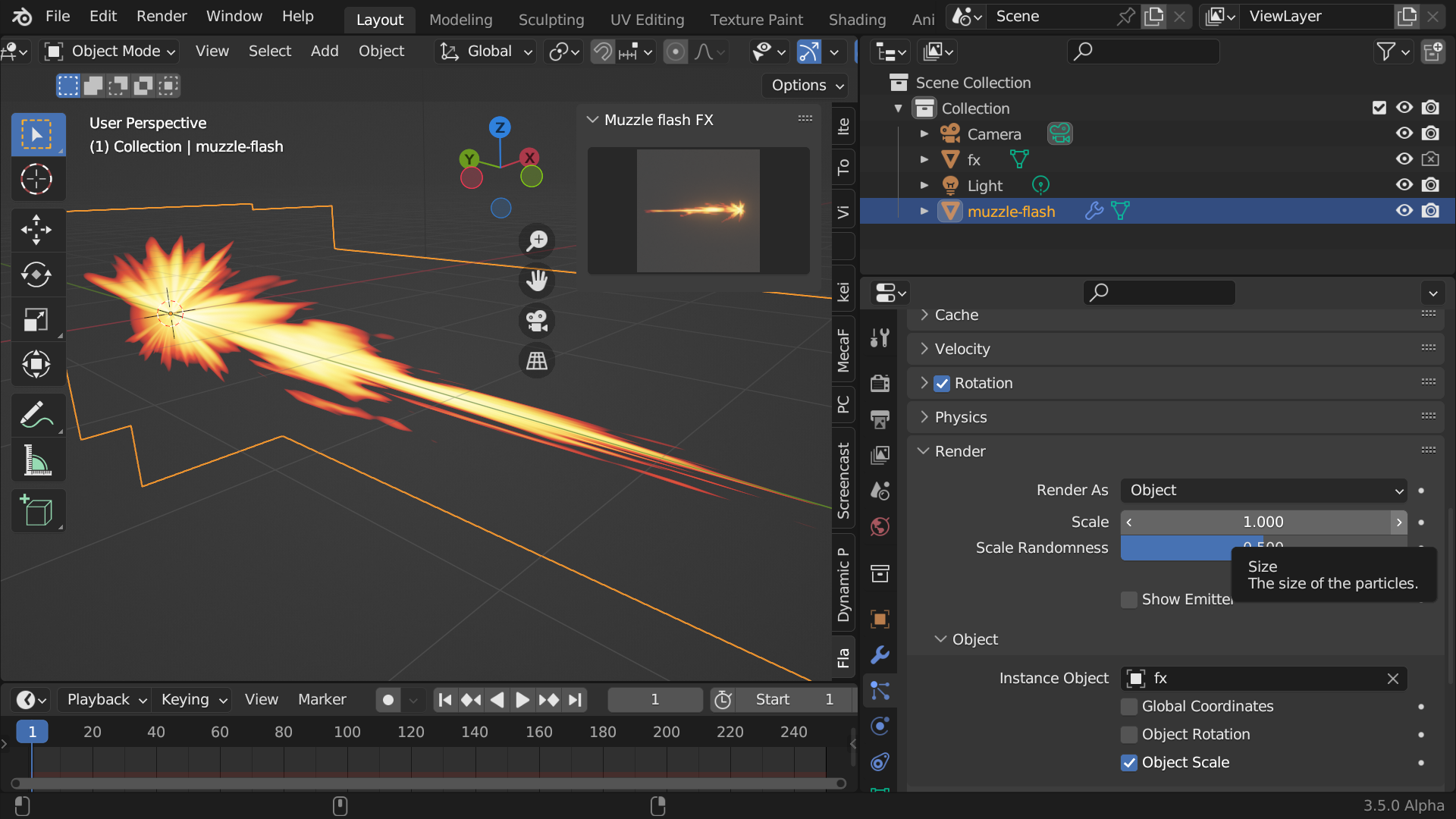 Muzzle flash FX - Blender Market