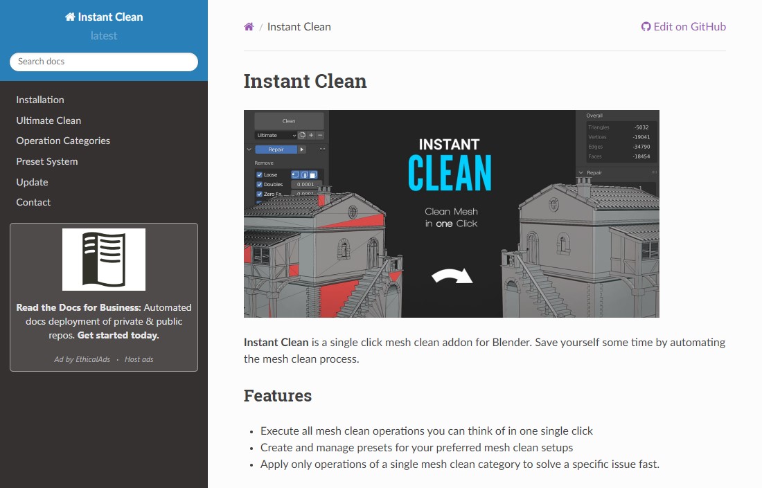 Instant Clean - The Ultimate Mesh Clean - Blender Market