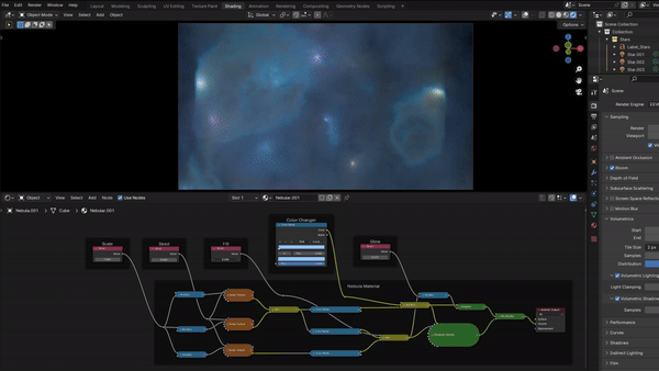 Nebula Generator Eevee/Cycles | BlenderNation Bazaar