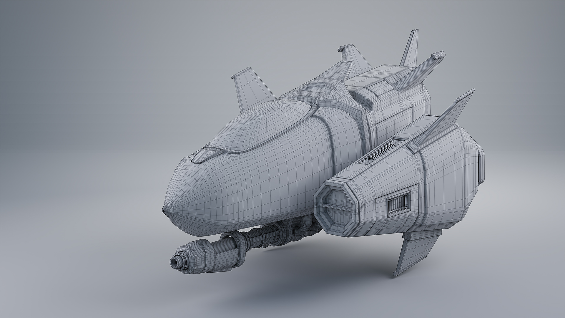 Stylized Starship Model - Blender Market