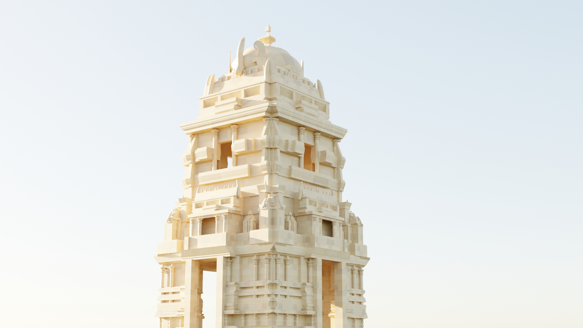 High Quality Temple 3D Model - Blender Market