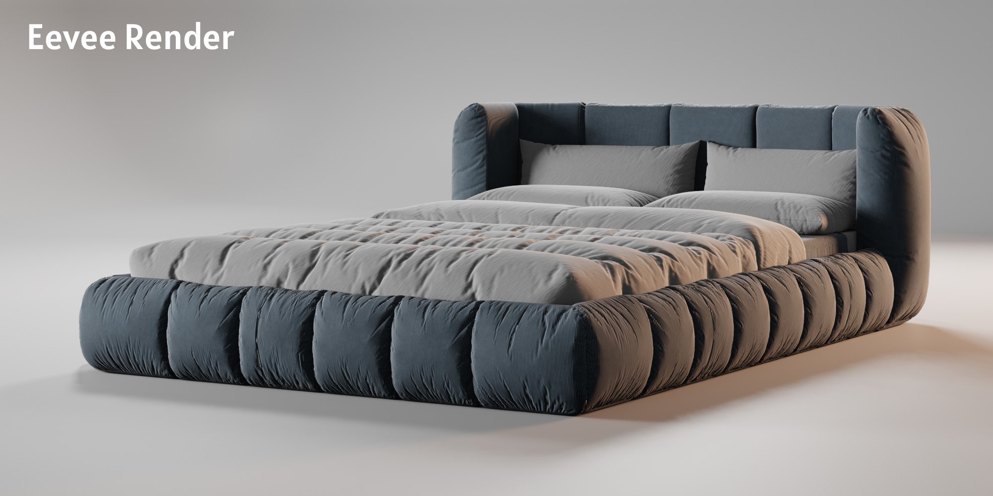 Bed - Upholstered Bed Model 2 - Blender Market