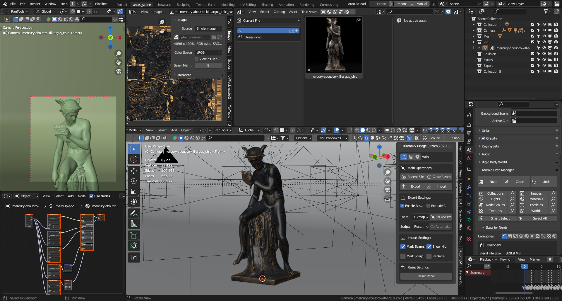 Famous Roman Statues Chic Collection 084 - Blender Market