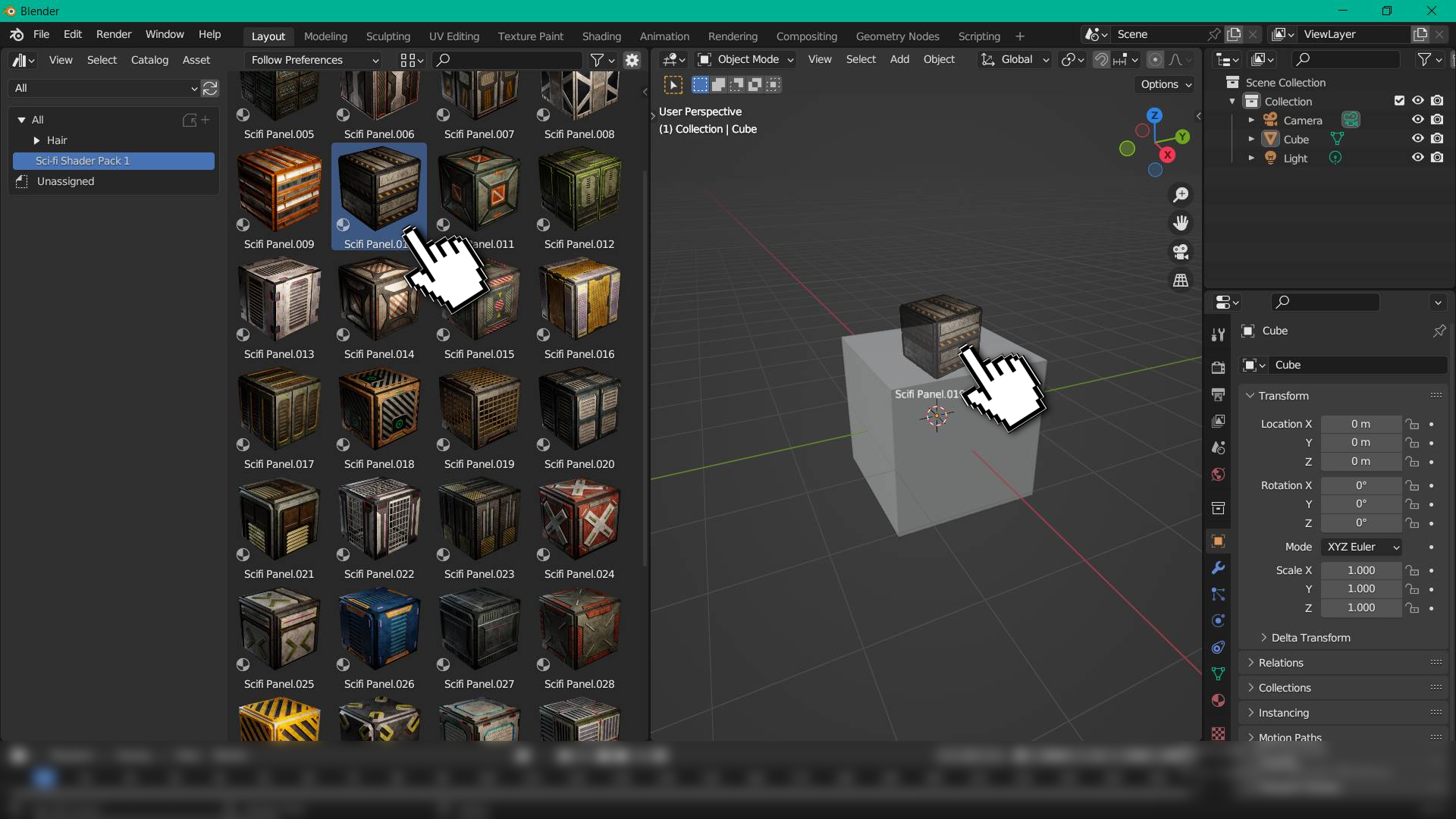 40 Simple Procedural Sci-fi Shaders Pack - 1 - Blender Market