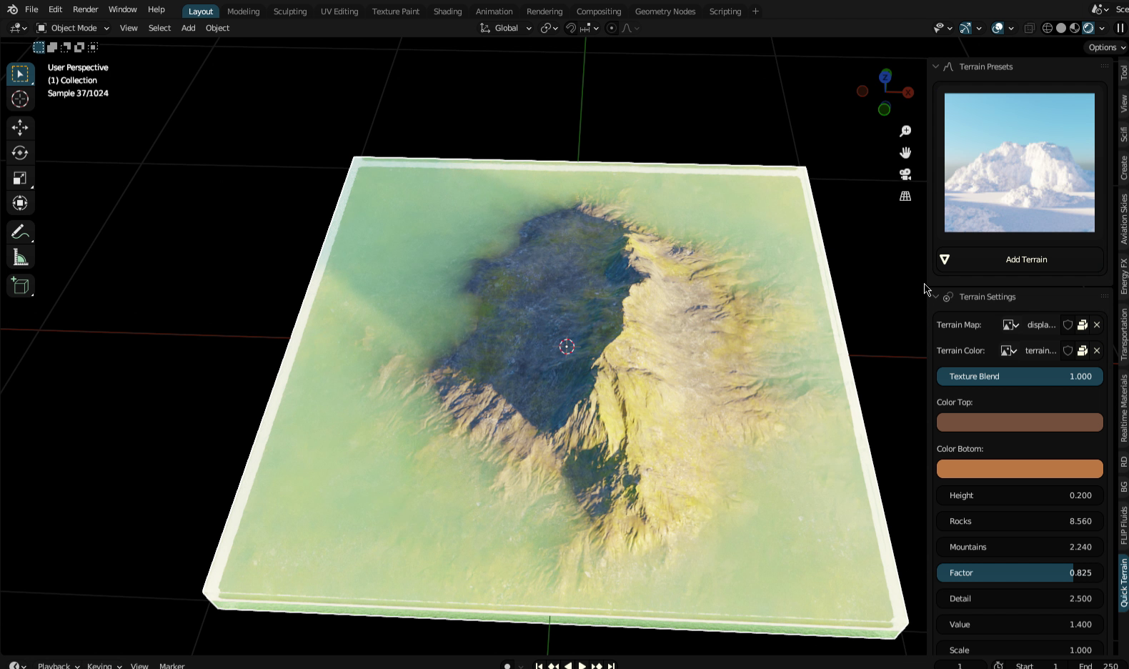 Quick Procedural Terrain & Water Addon - Blender Market