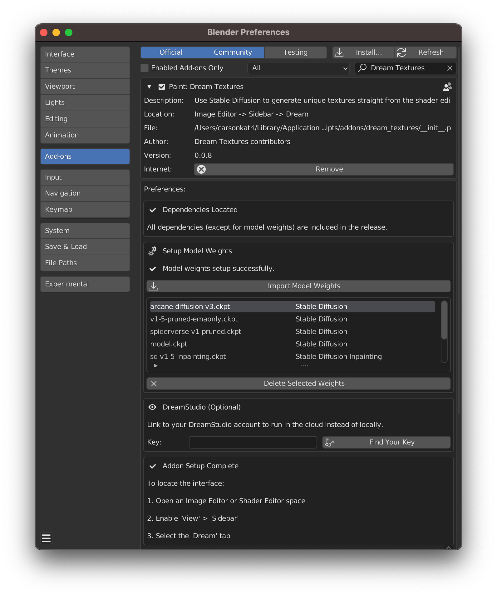 Dream Textures Blender Market